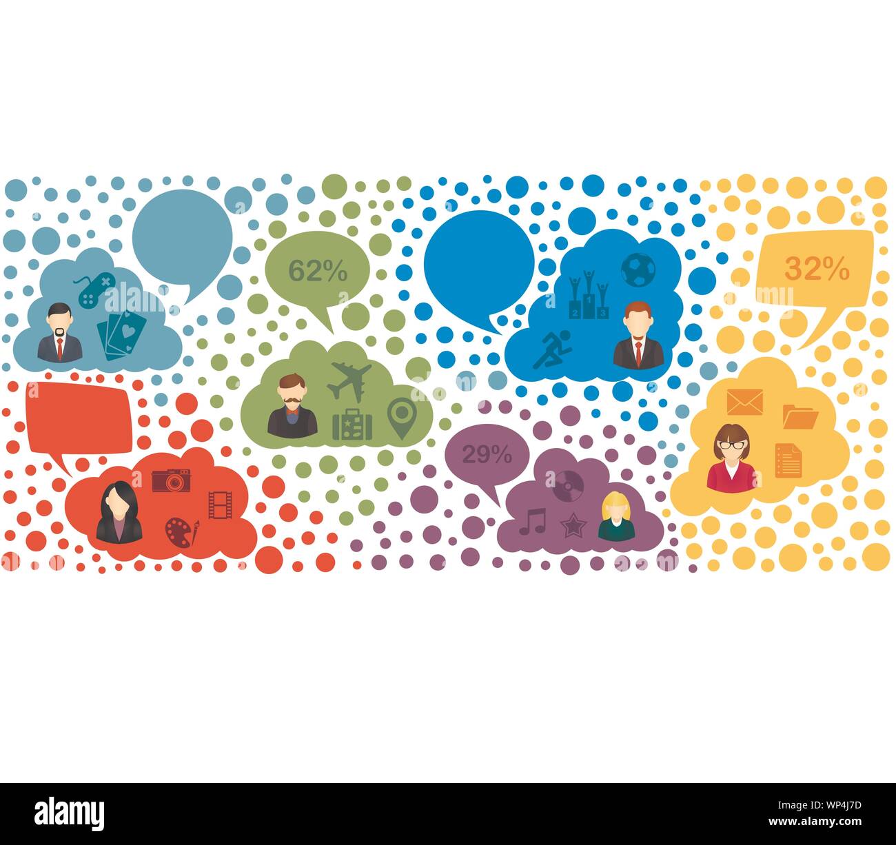 Social media team work banner Stock Vector Image & Art - Alamy