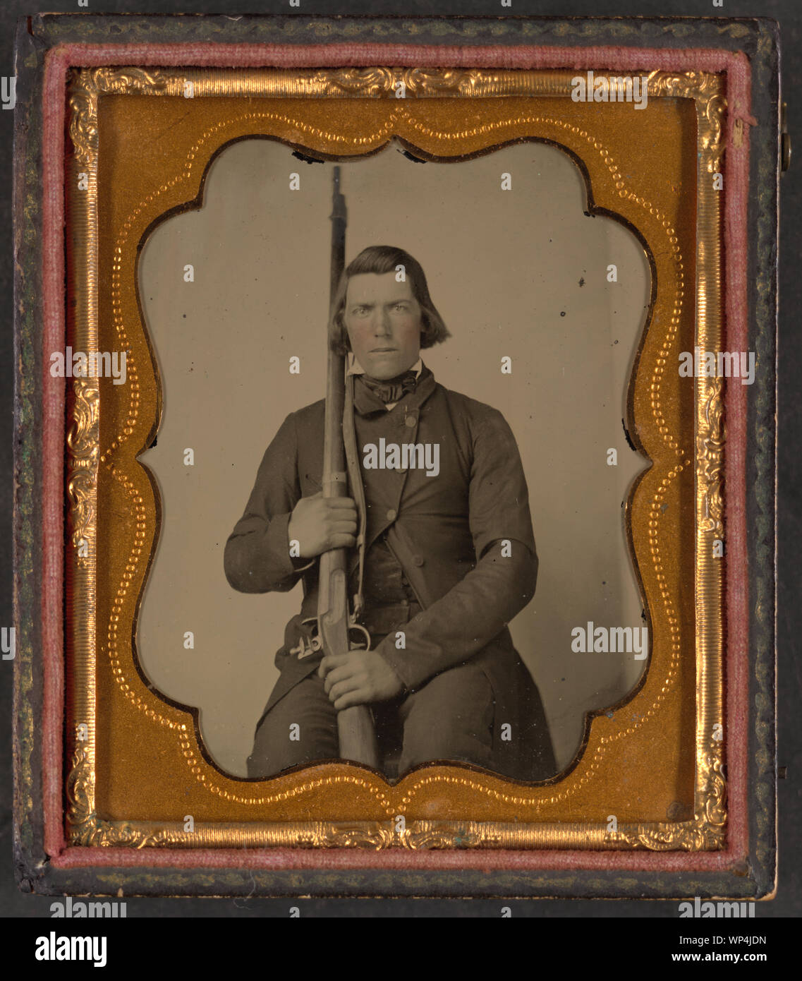 John Swanger Meyers of Newport, Perry County, Pennsylvania, with rifle ...