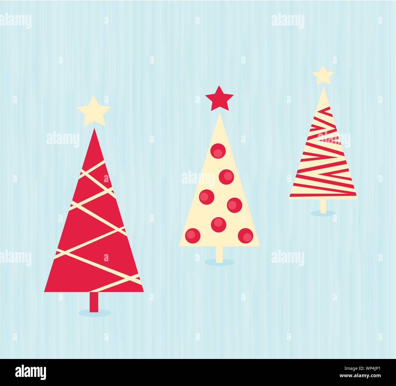 Vintage red christmas trees pattern Stock Vector Image & Art - Alamy