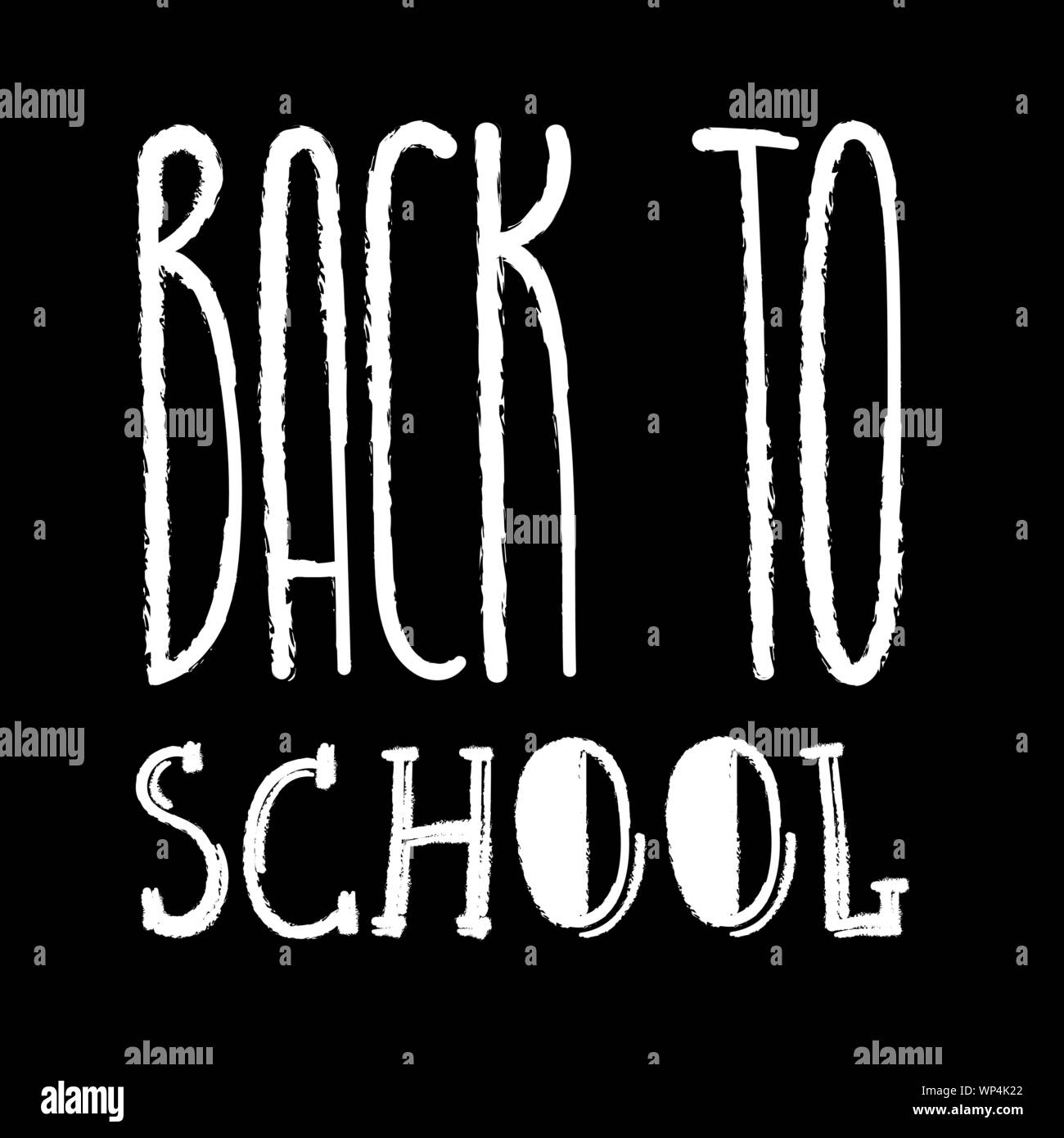 School lettering typography modern cool design style Stock Vector Image ...