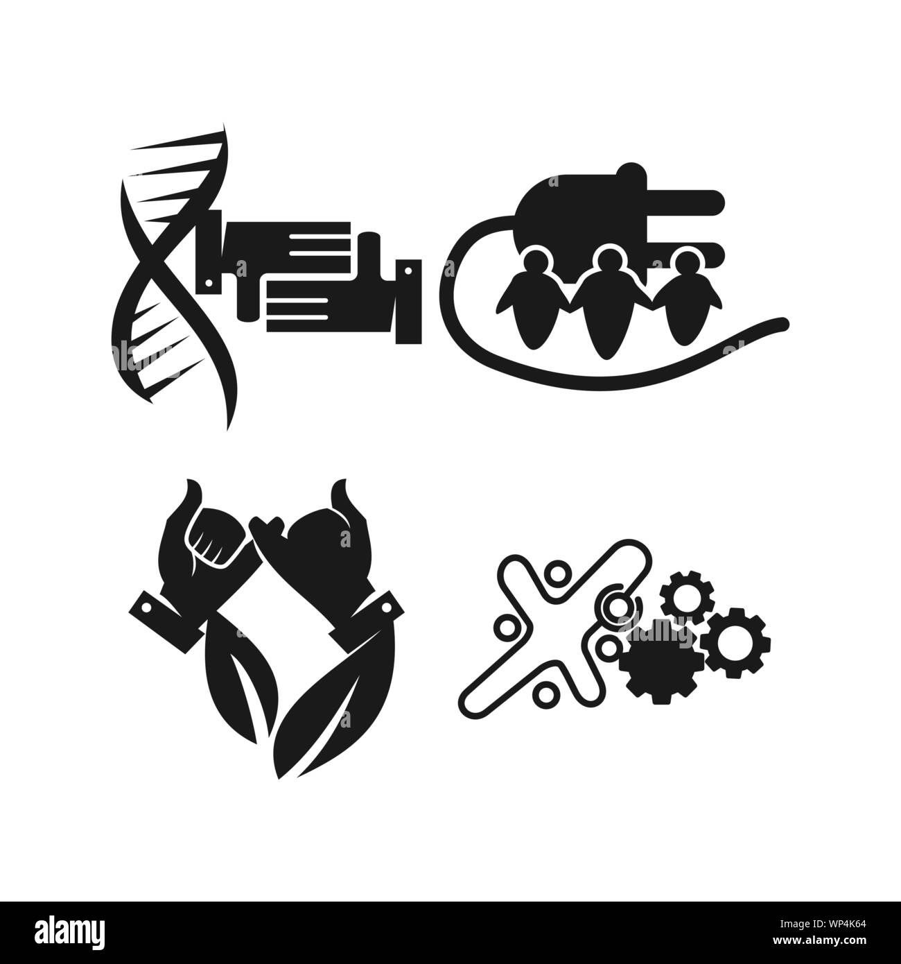 Commitment Teamwork Together Black Logo Stock Vector Image & Art - Alamy