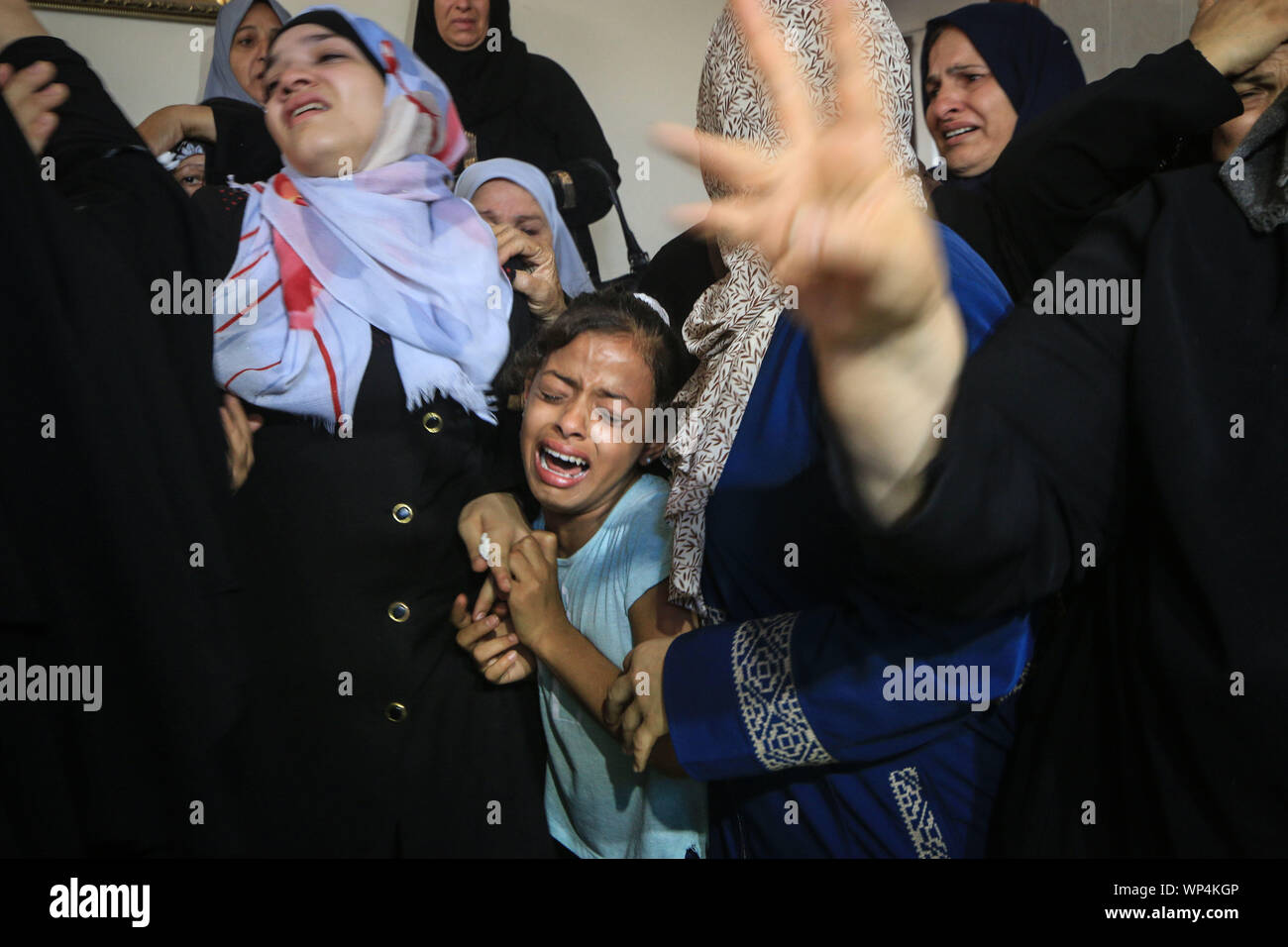 Gaza City, The Gaza Strip, Palestine. 7th Sep, 2019. Relevant mourn ...