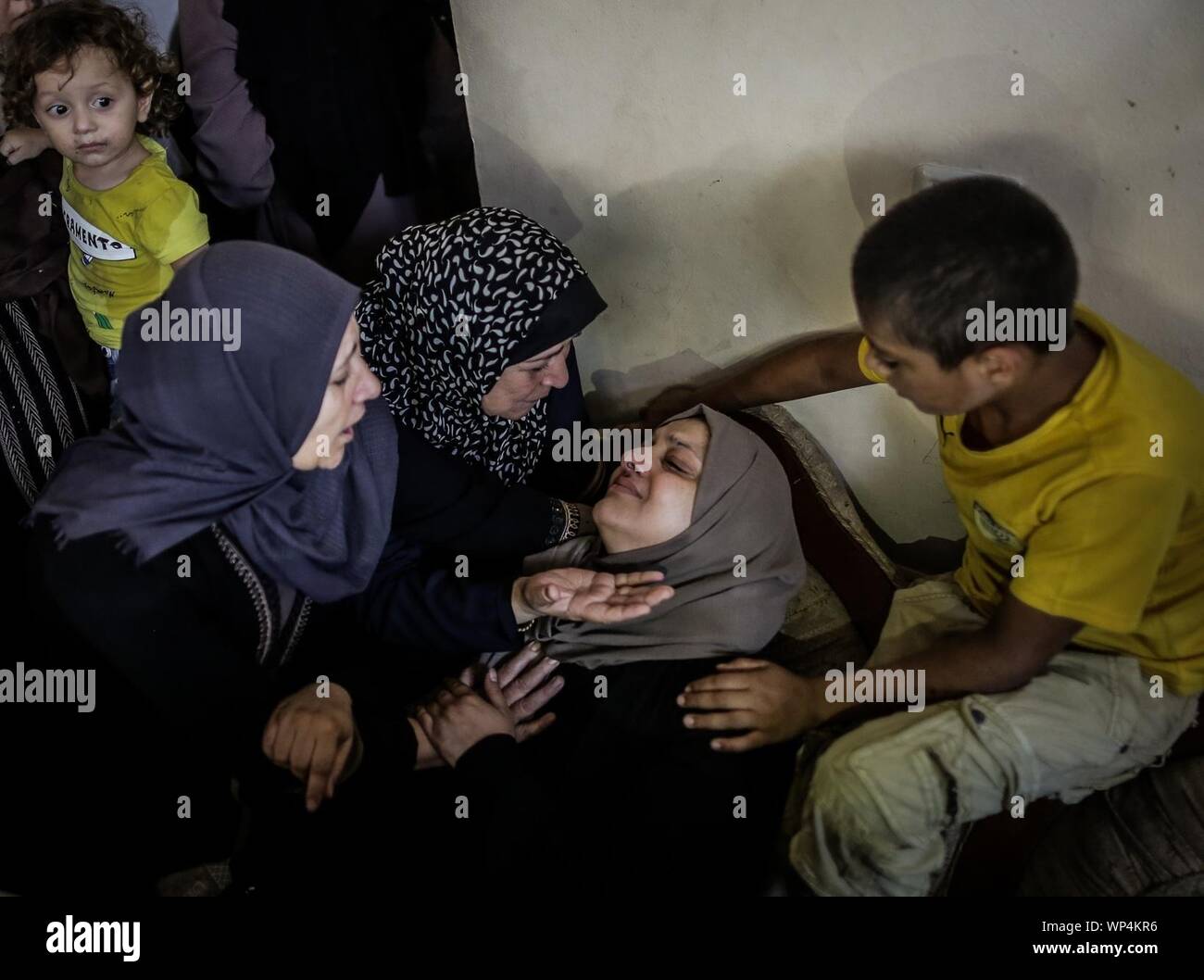 Gaza City, The Gaza Strip, Palestine. 7th Sep, 2019. Relevant mourn ...