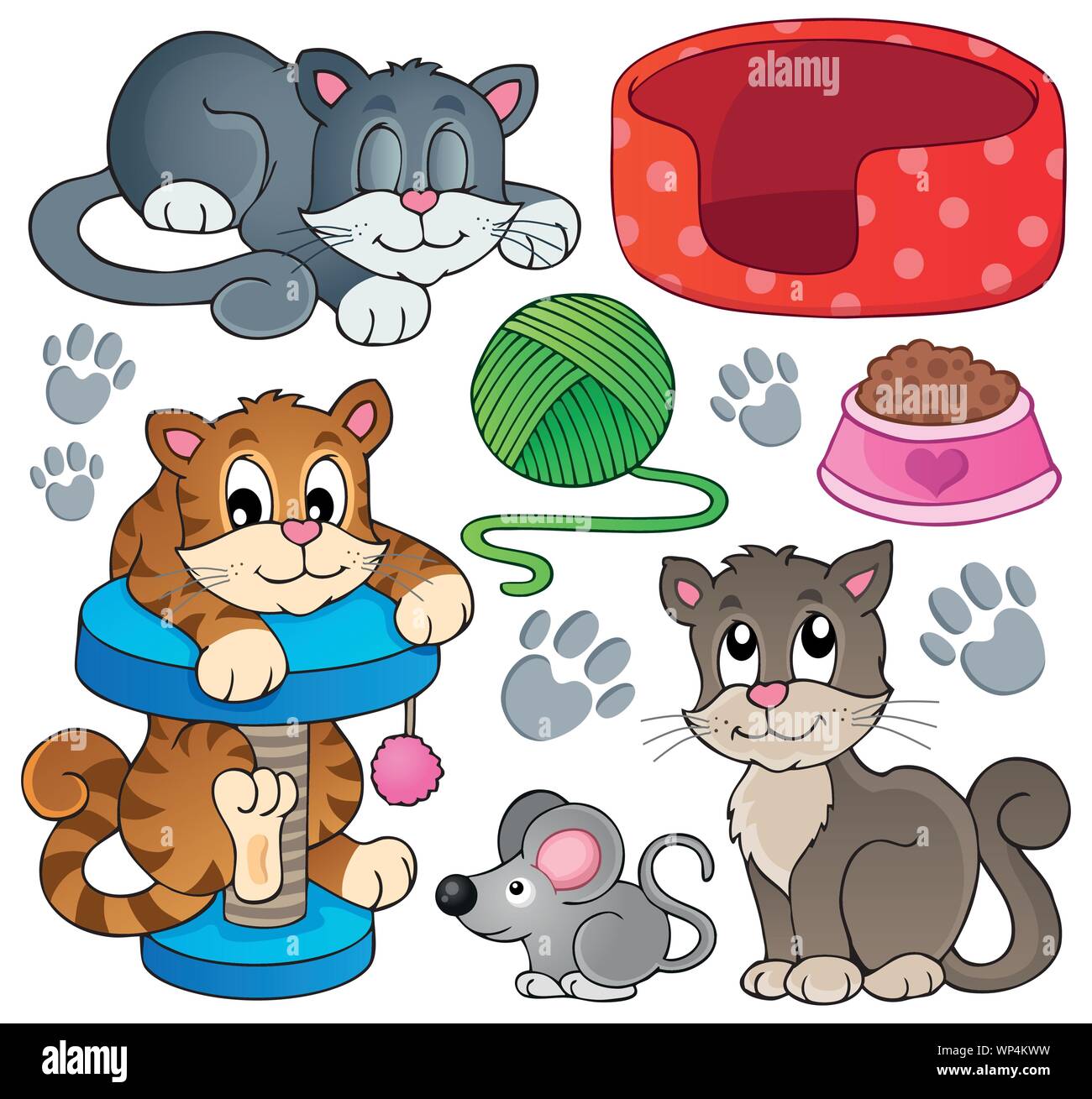 Cat theme collection 1 Stock Vector Image & Art - Alamy