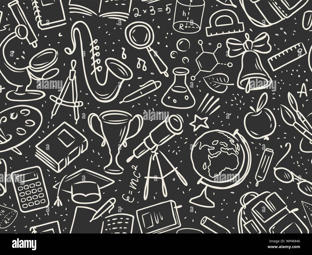 Education seamless background. School concept vector illustration Stock ...