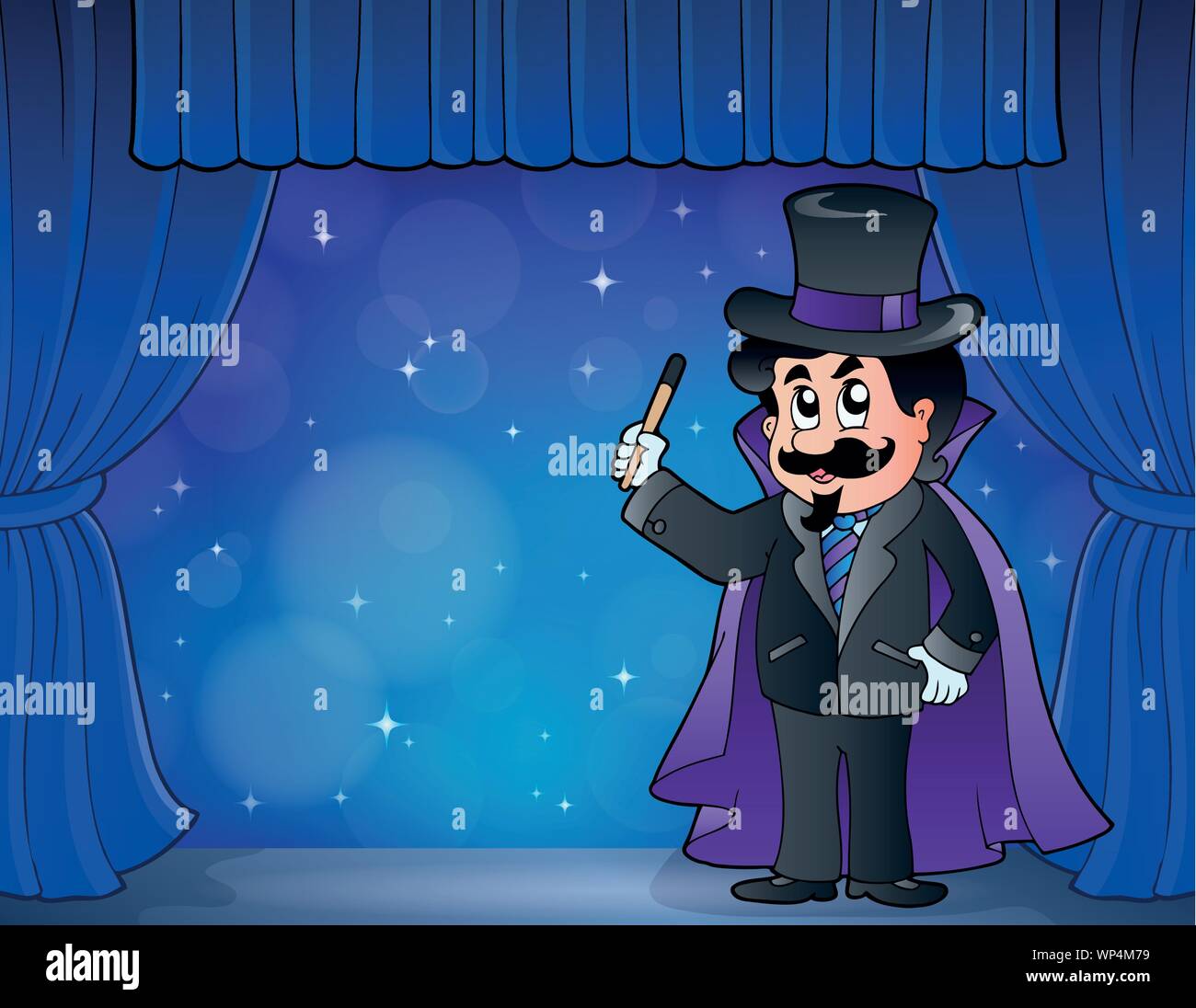 Illusionist stage Stock Vector Images - Alamy