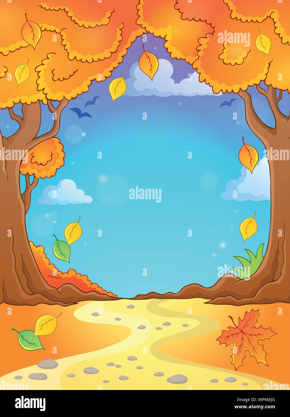 Season shape trees vegetation Stock Vector Images - Alamy