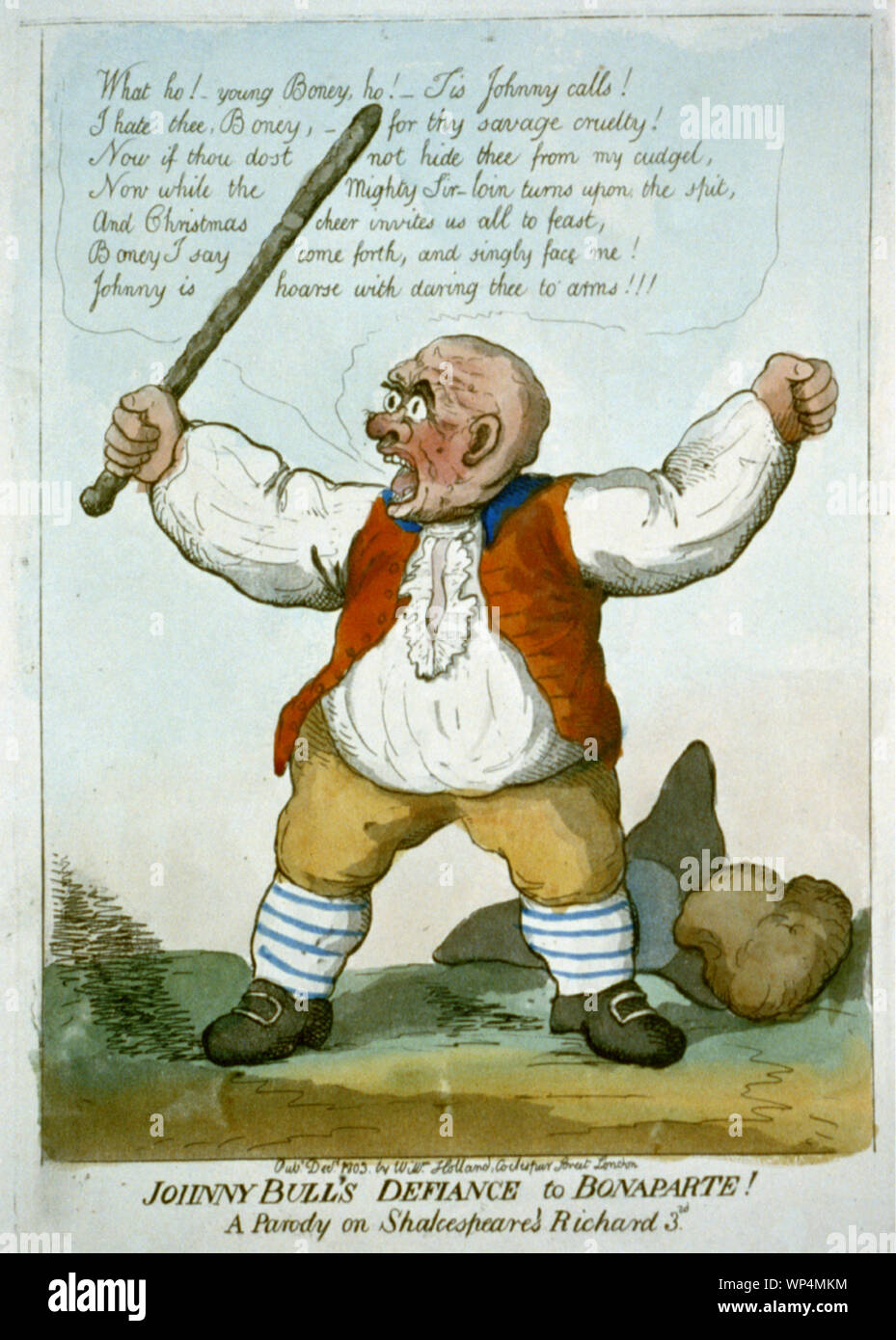 Johnny Bull's defiance to Bonaparte! Stock Photo - Alamy
