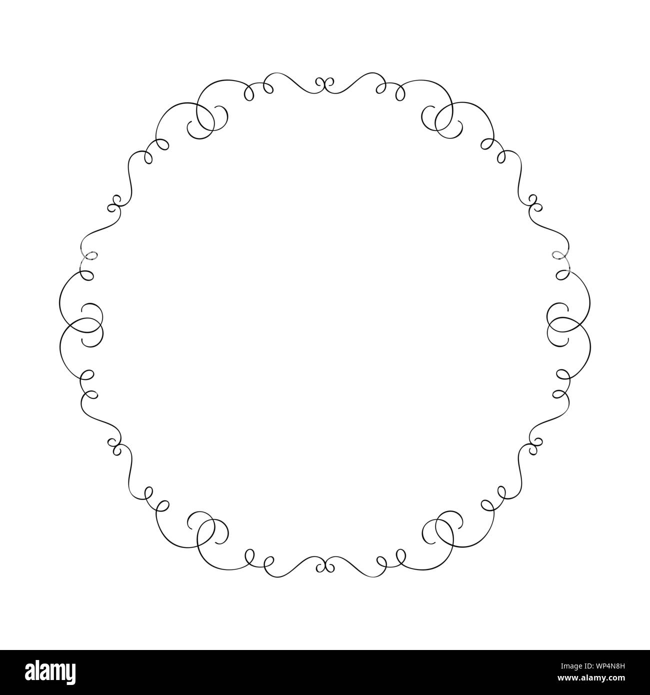 Fancy Round Picture Frame