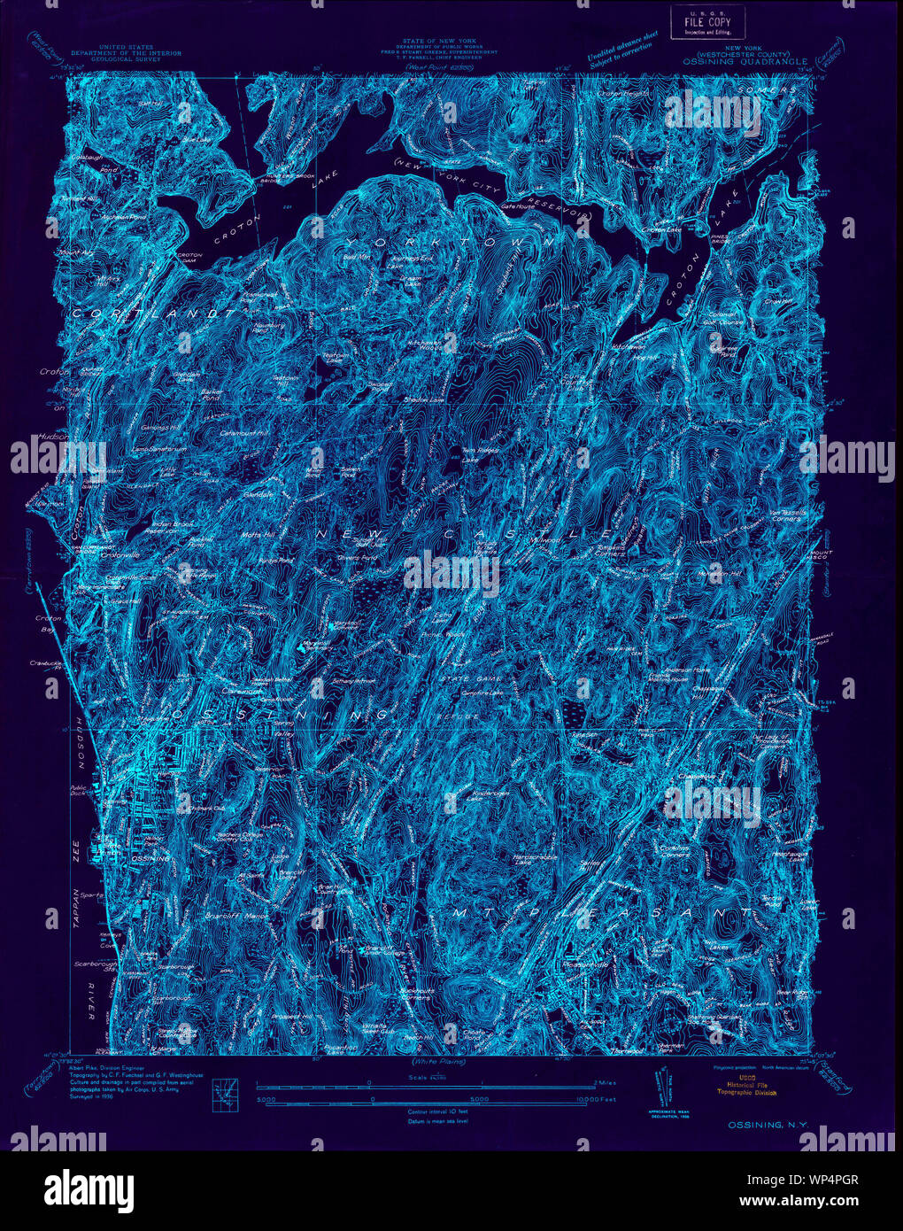 Map of ossining new york hi-res stock photography and images - Alamy