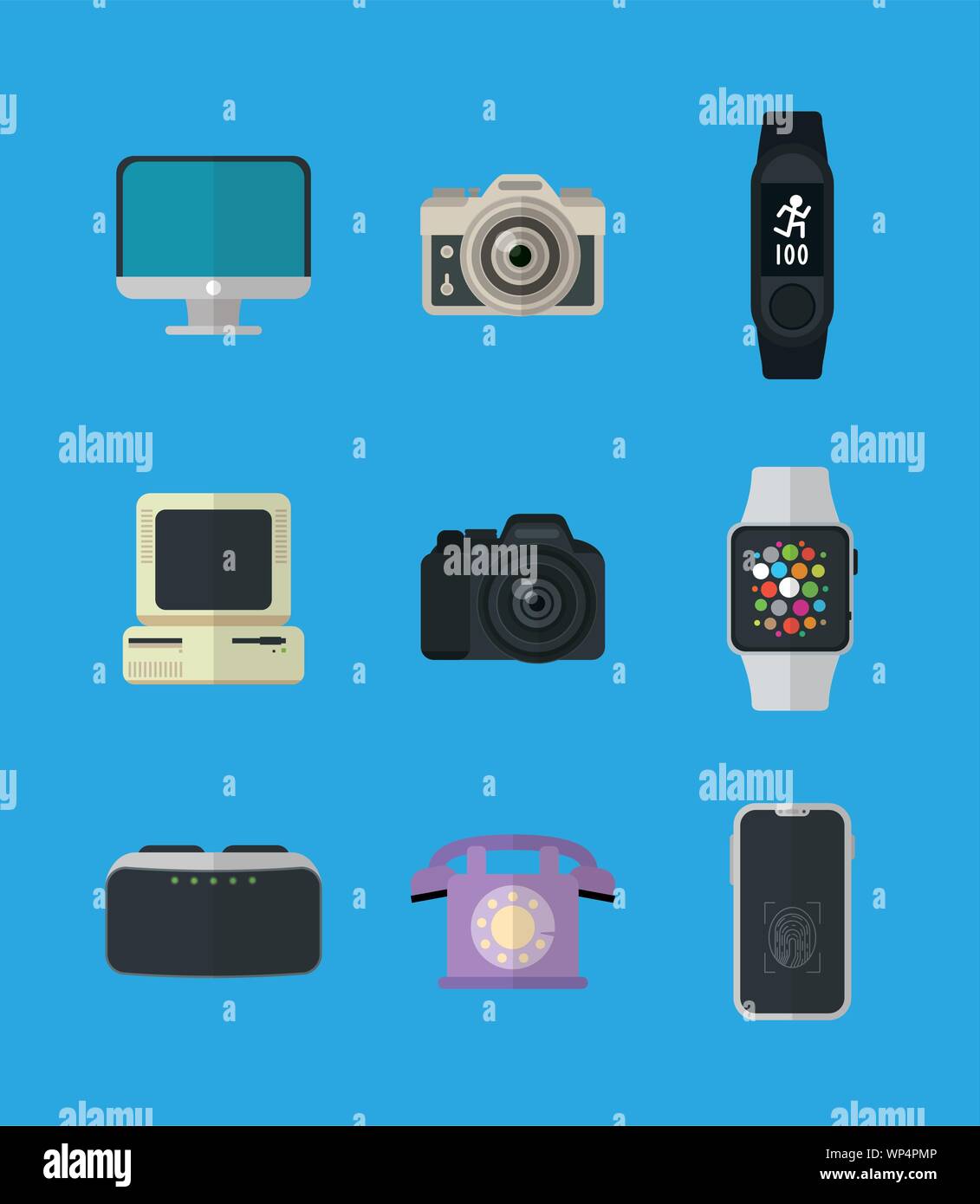 flat design gadgets technology icons Stock Vector Image & Art - Alamy