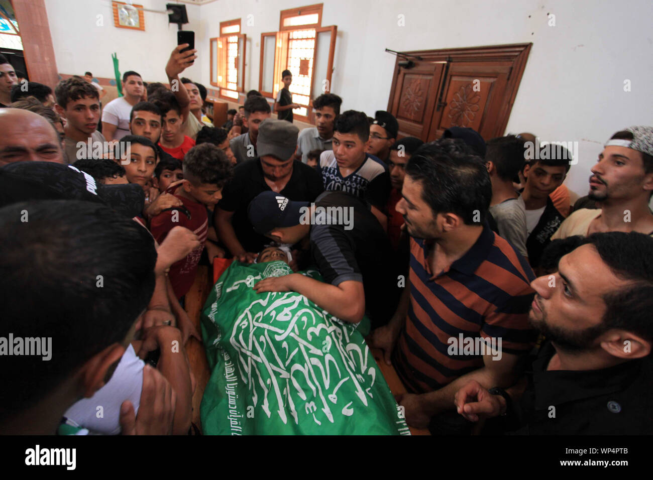 Gaza City, Gaza Strip, Palestinian Territory. 7th Sep, 2019. Relatives ...