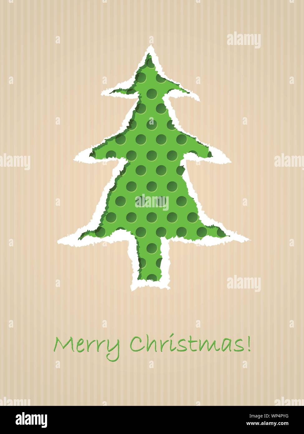 Rip paper card christmas tree Stock Vector Images - Alamy