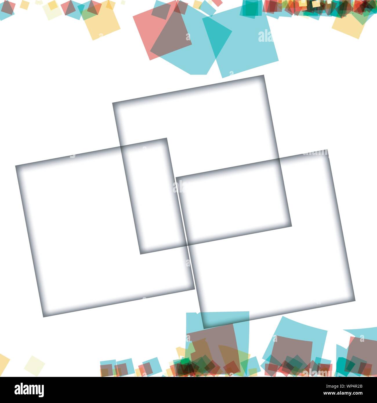 Colorful photo frames, vector illustrations. square borders with ...