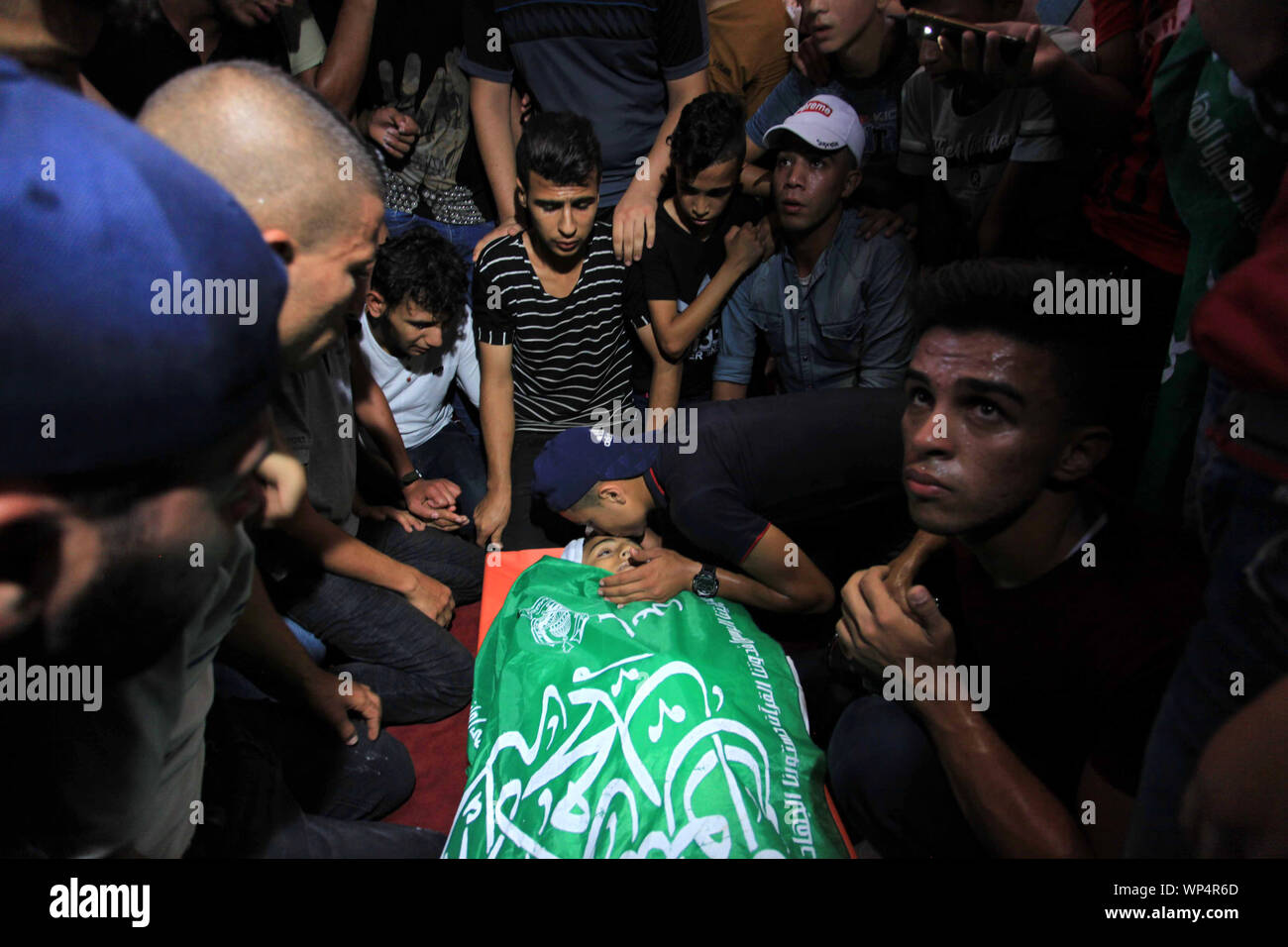 Gaza City, Gaza Strip, Palestinian Territory. 7th Sep, 2019. Mourners ...