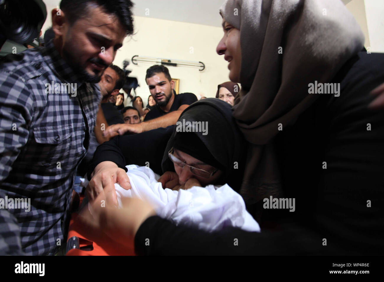 Gaza City, Gaza Strip, Palestinian Territory. 7th Sep, 2019. Relatives ...