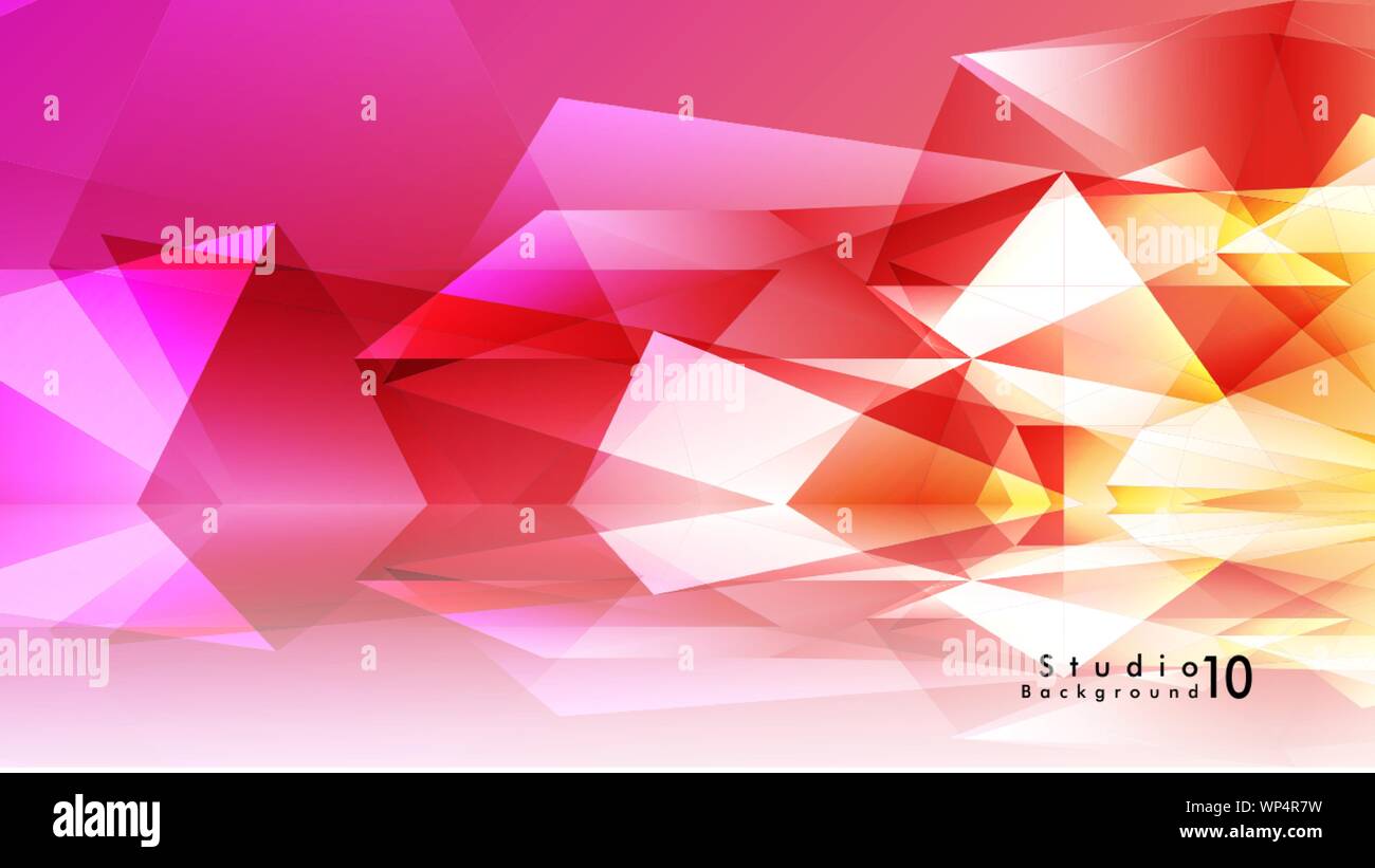Vector studio background. abstract triangles with colorful gradients ...