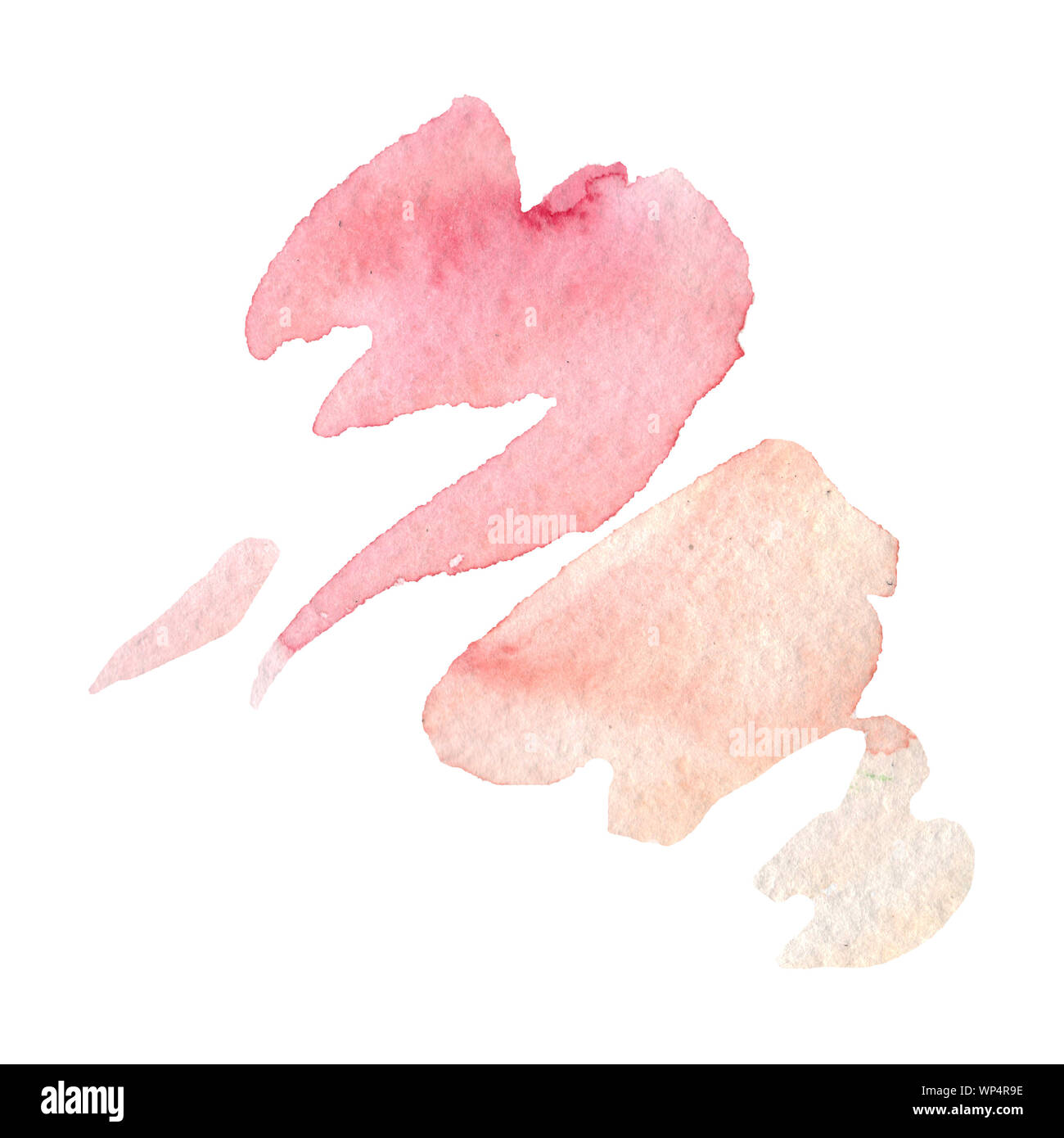 Abstract watercolor paper splash shapes isolated drawing. Illustration ...