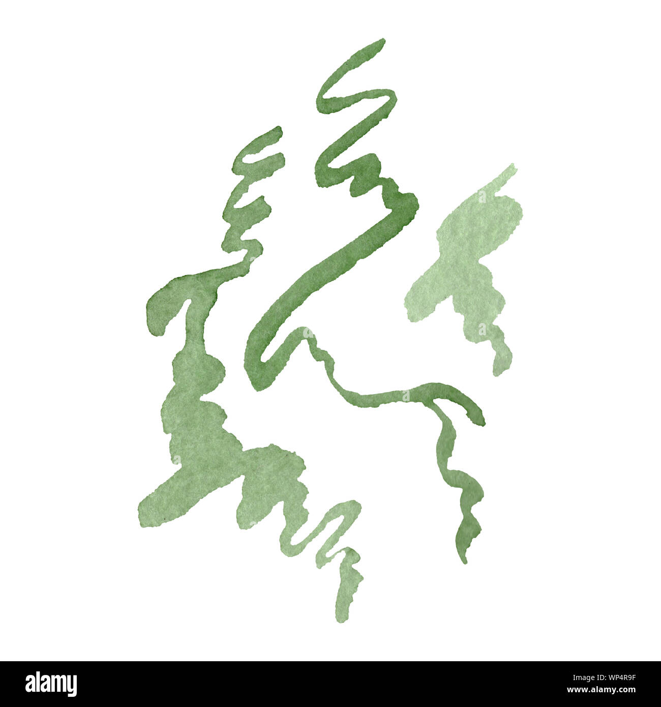 Abstract watercolor paper splash shapes isolated drawing. Illustration ...