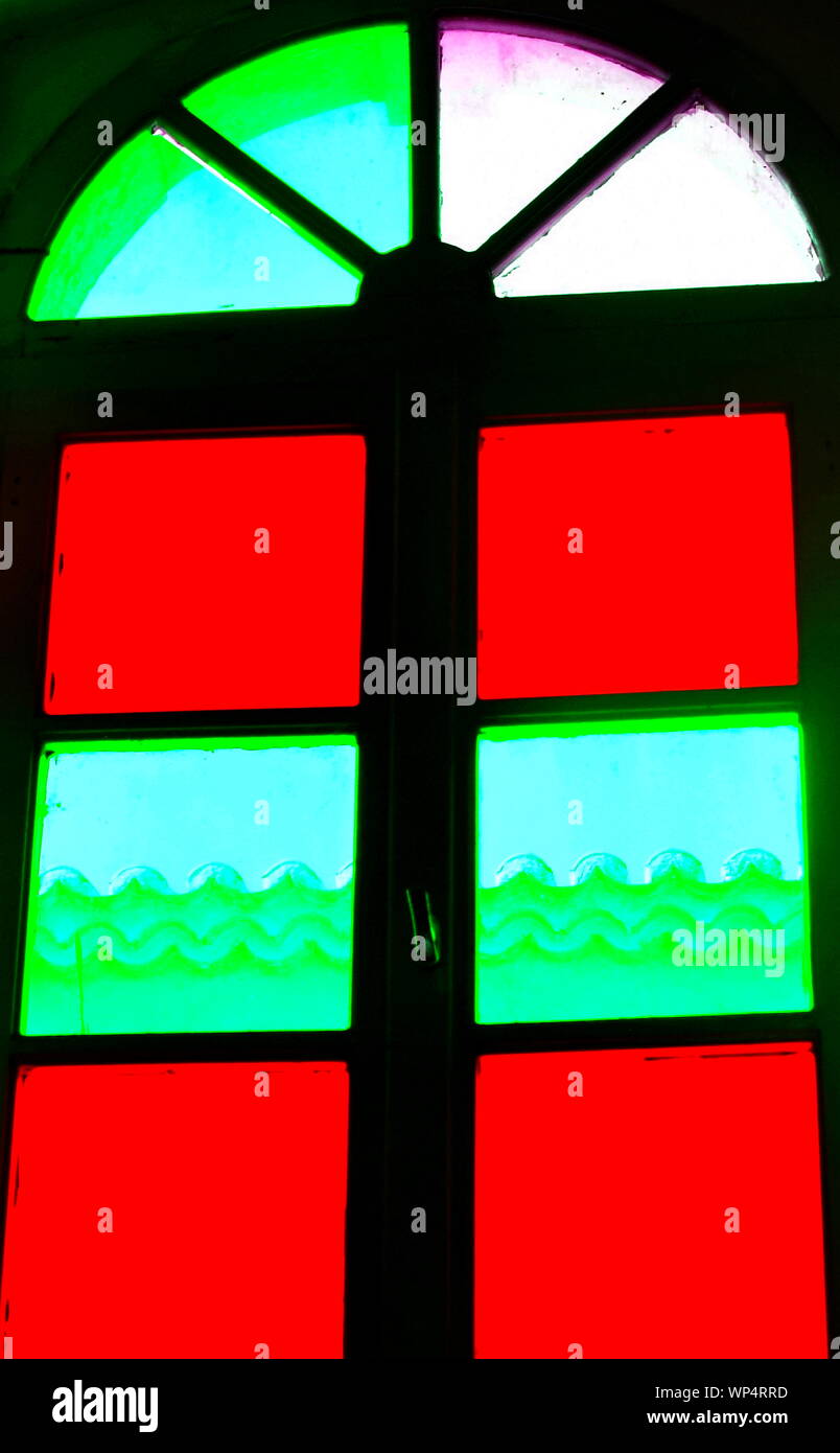 window, colorful, many photos, many colors, abstract background Stock ...