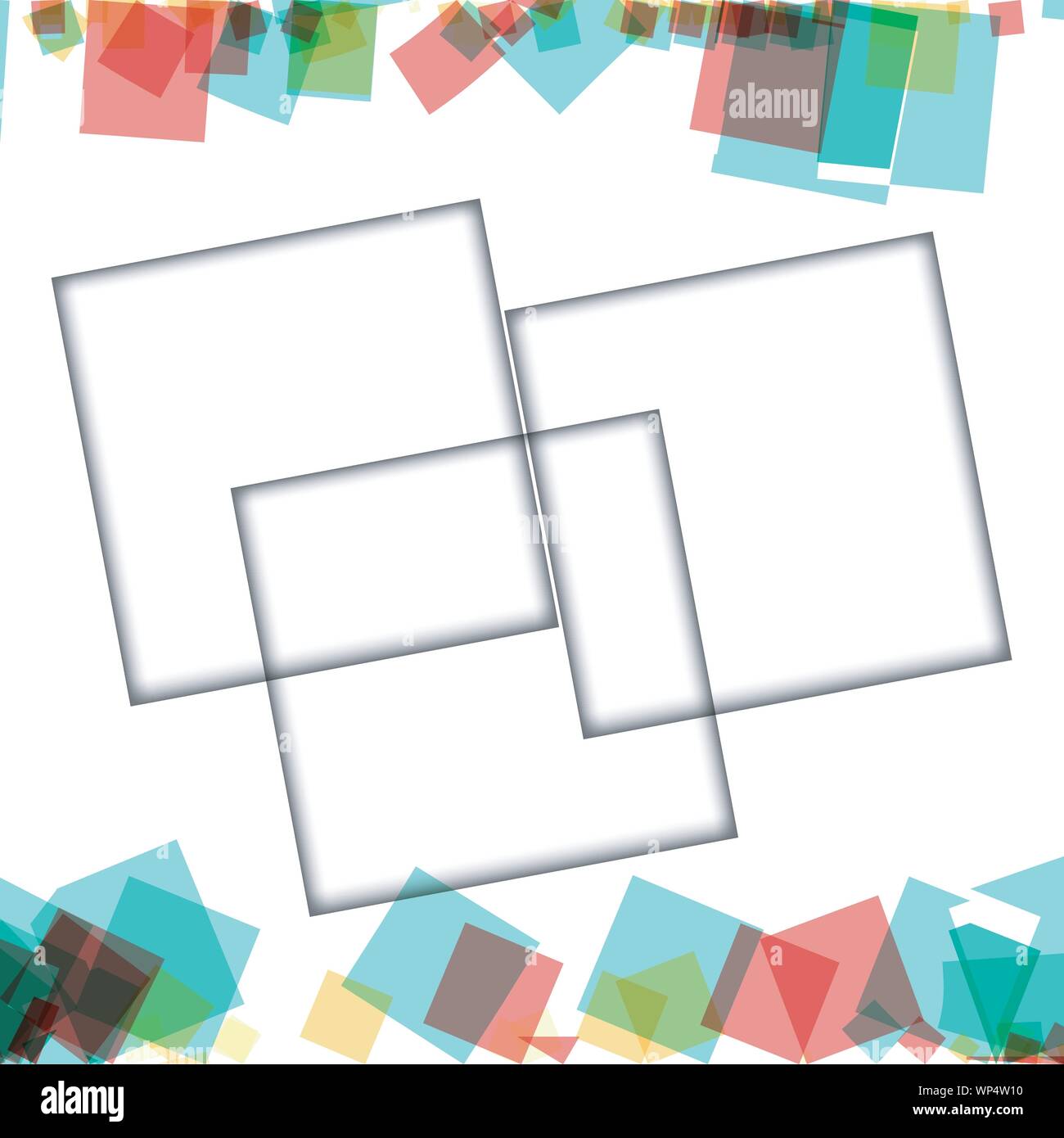 Colorful photo frames, vector illustrations. square borders with ...