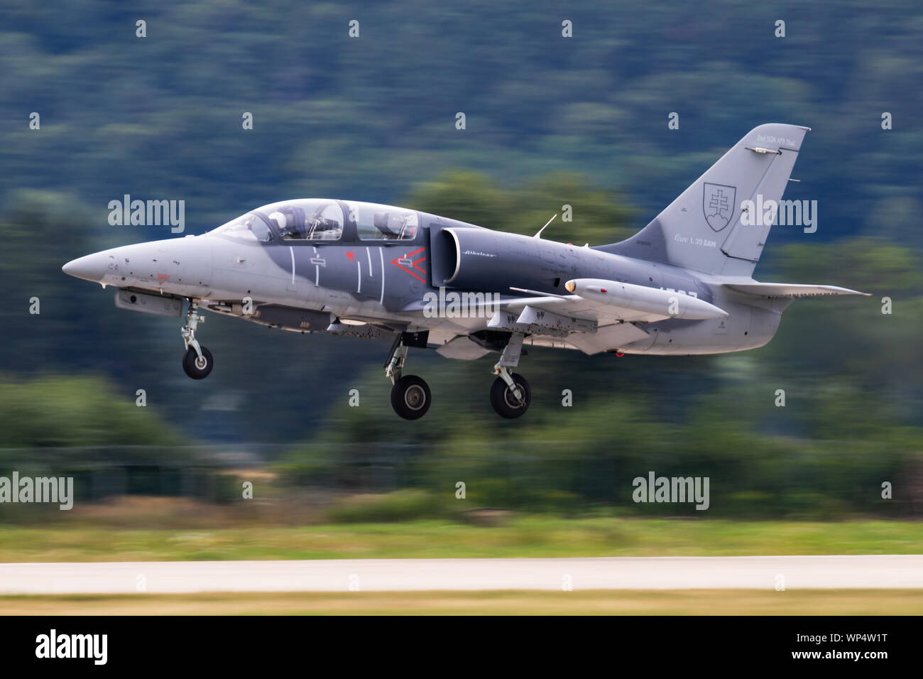 SLIAC / SLOVAKIA - AUGUST 3, 2019: Slovak Air Force Aero Vodochody L ...