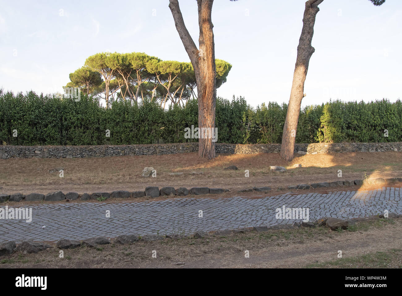 View of Appia Ancient historic Roman road Stock Photo - Alamy
