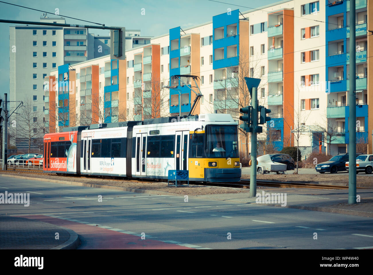 Modern tram in Berlin Stock Photo - Alamy