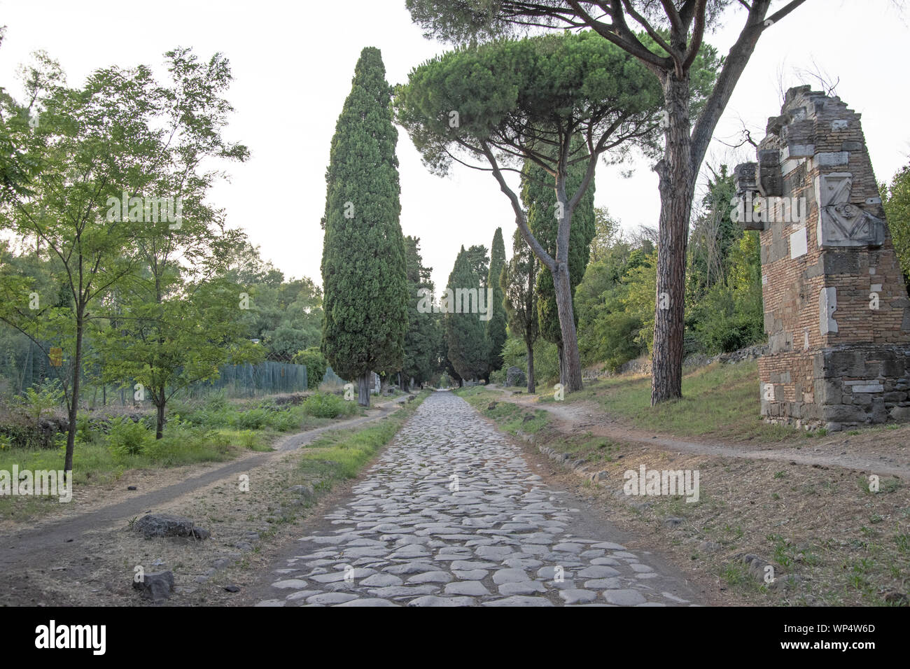 View of Appia Ancient historic Roman road Stock Photo - Alamy