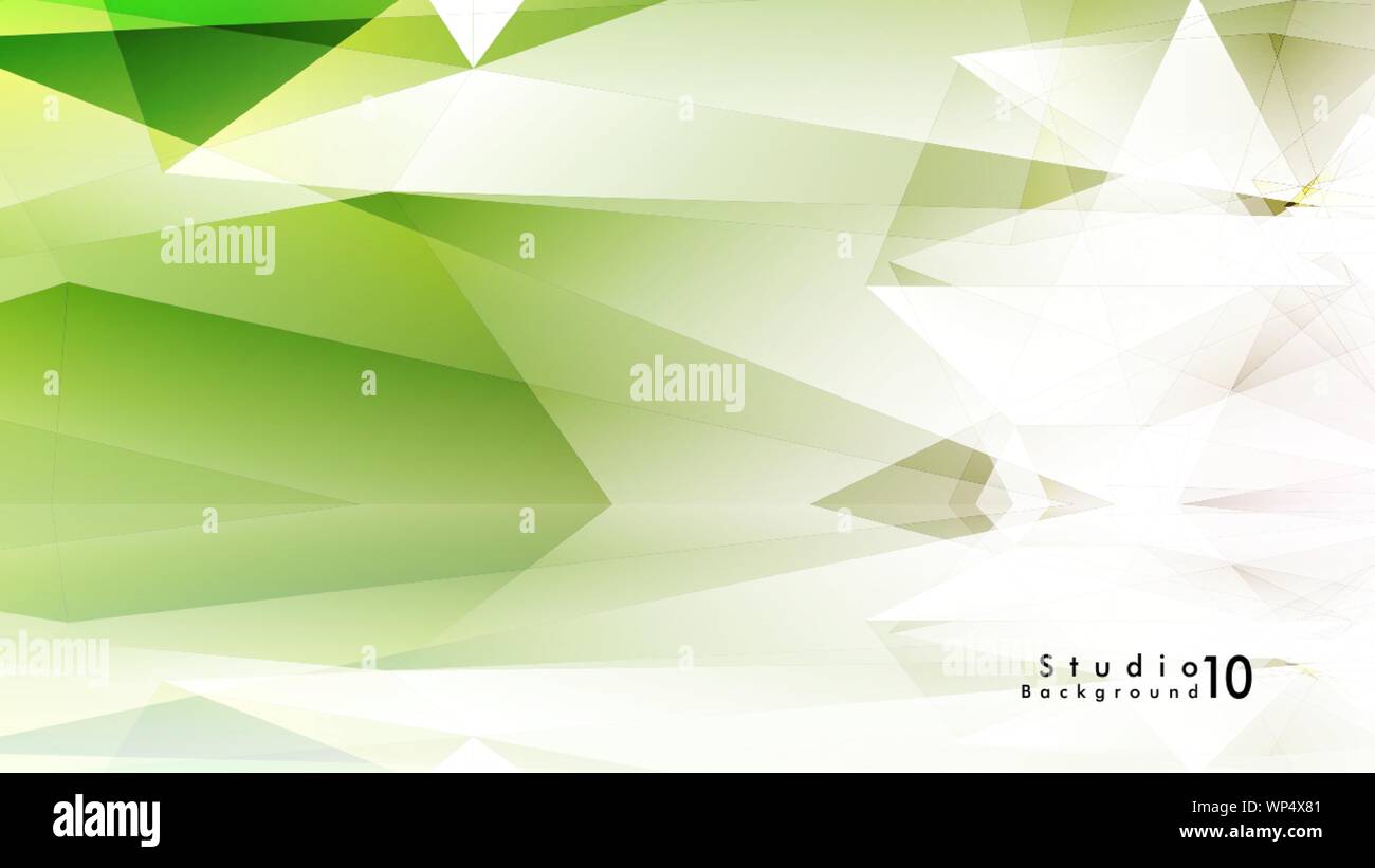 Vector studio background. abstract triangles with colorful gradients and background mirrors ...