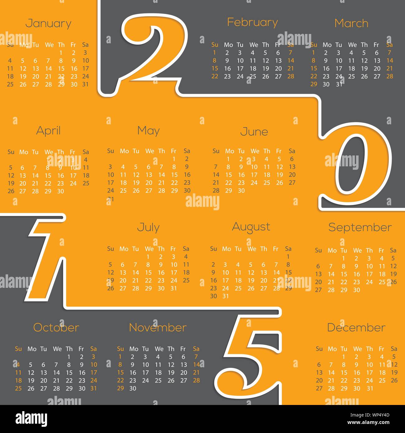 Cool new 2015 calendar design Stock Vector Image & Art - Alamy