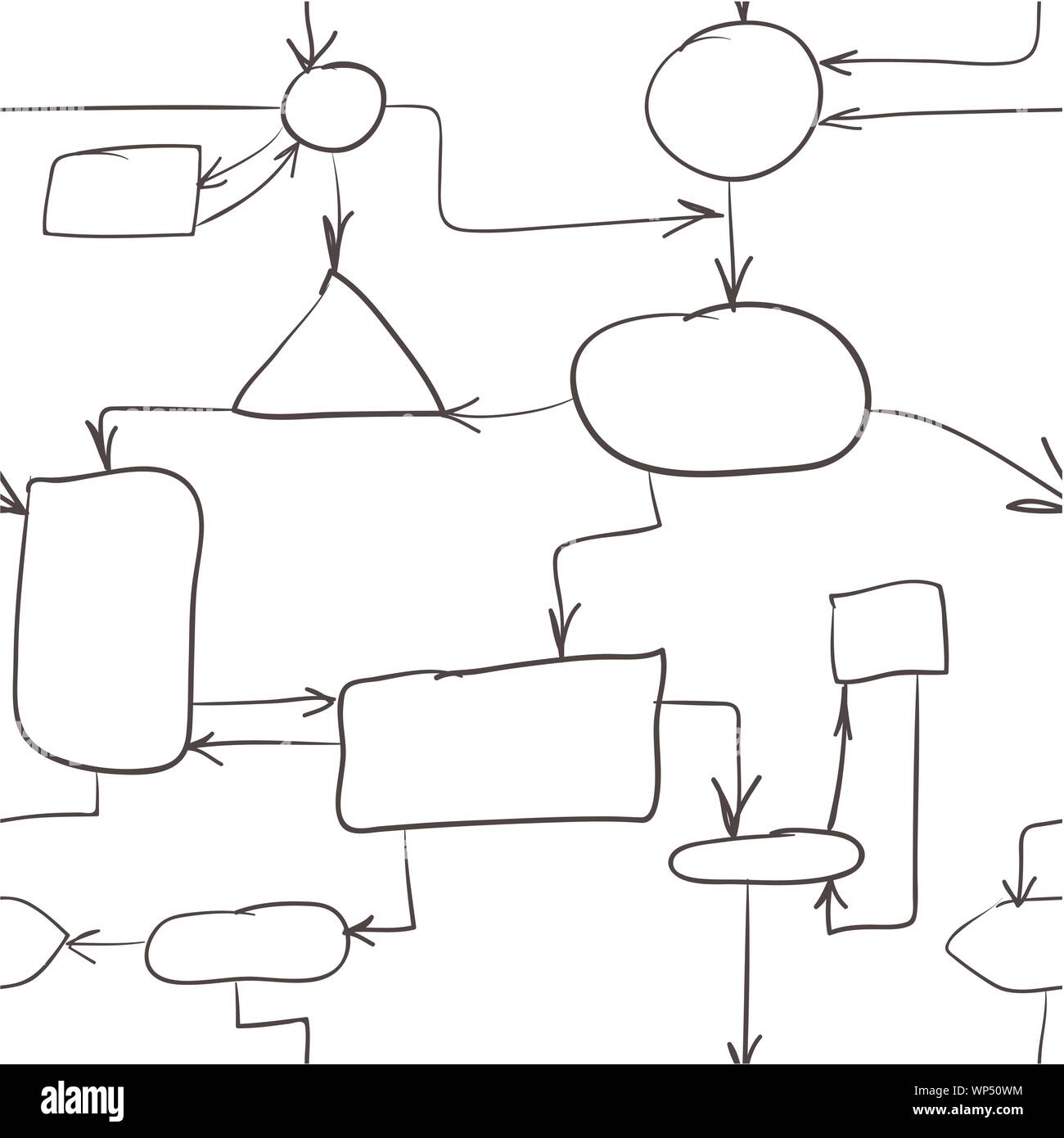 Rough sketch - scheme with elements and arrows Stock Vector Image & Art ...