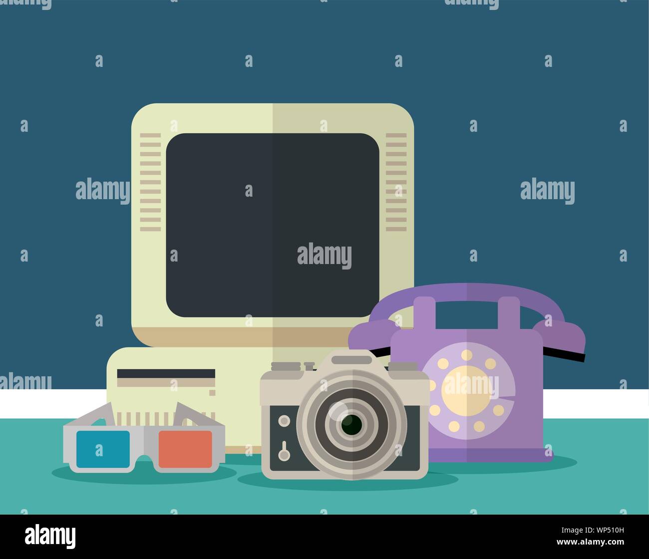 flat design gadgets technology icons Stock Vector Image & Art - Alamy