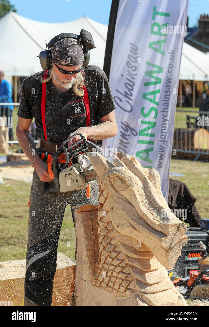 Beith, Ayrshire, UK. 07 September 2019. The second Chainsaw Art ...