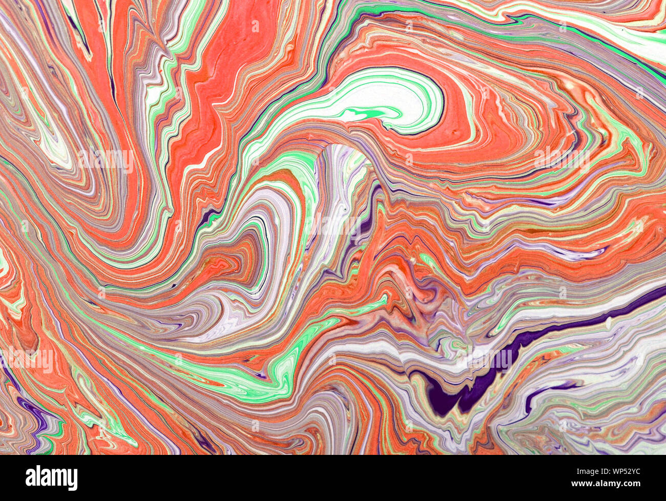 Abstract pattern in a soap film formed by the film of soap reflecting ...
