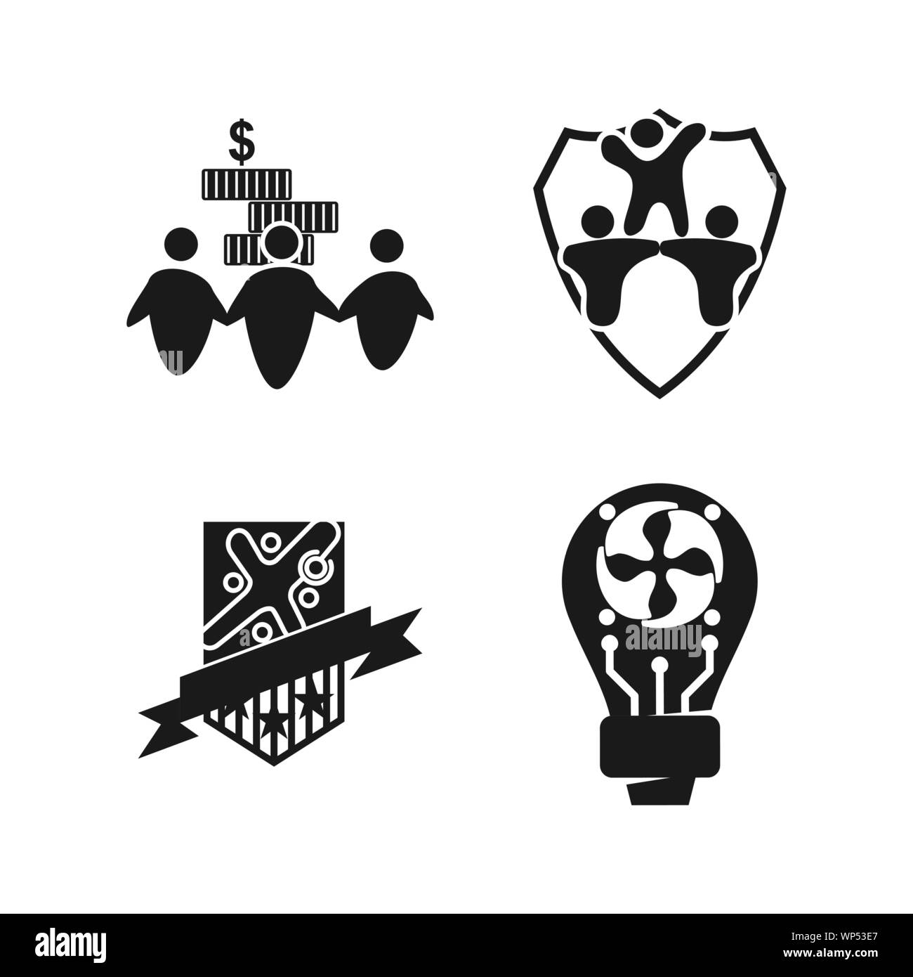 Commitment Teamwork Together Black Logo Stock Vector Image & Art - Alamy