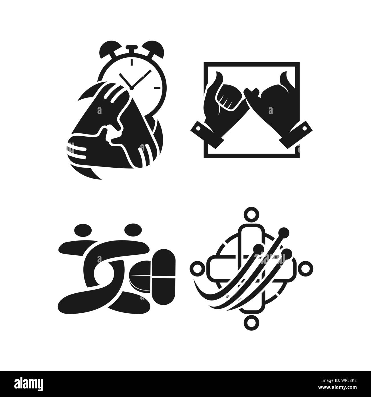 Commitment Teamwork Together Black Logo Stock Vector Image & Art - Alamy