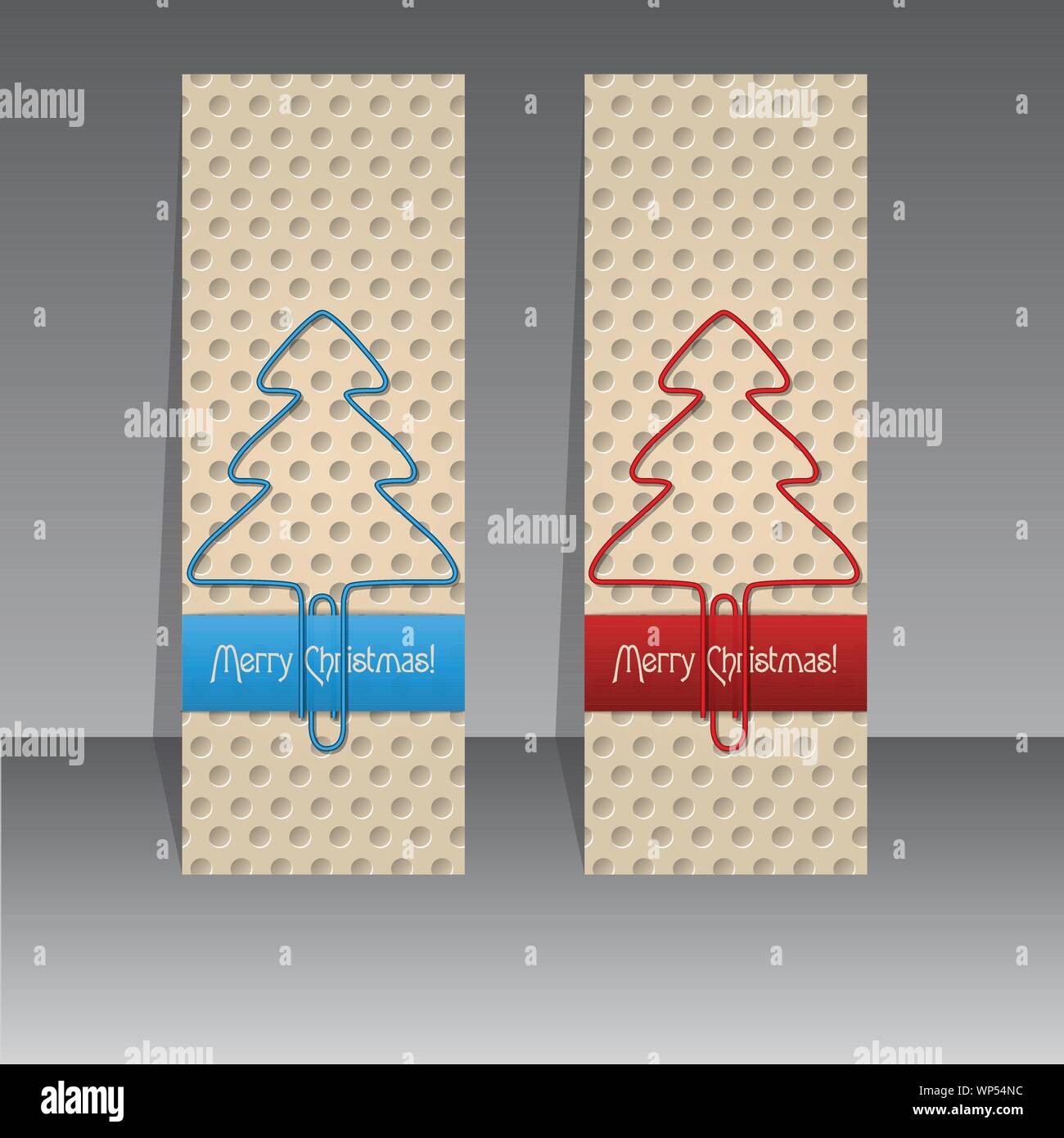 Christmas label design with paperclip trees Stock Vector Image & Art ...