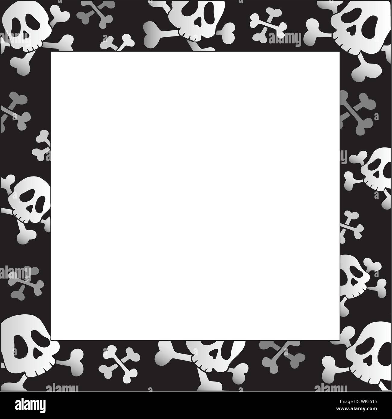 Frame with pirate skulls and bones Stock Vector Image & Art - Alamy