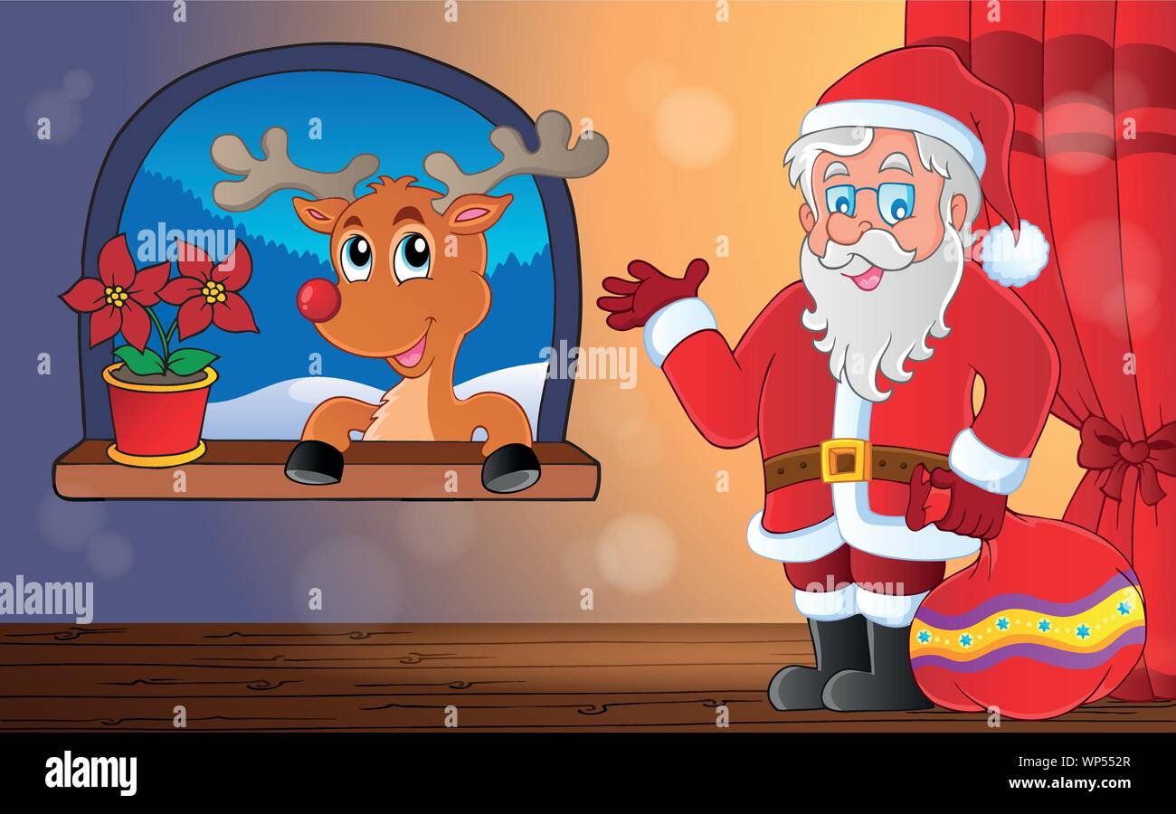 Santa Claus indoor scene 9 Stock Vector Image & Art - Alamy