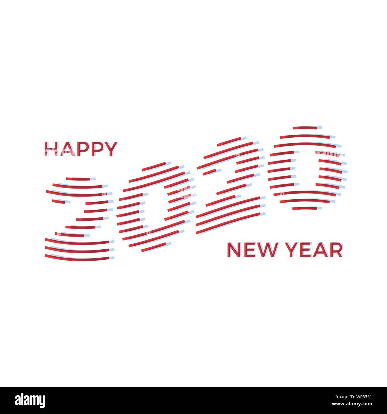 2020 Happy new year creative design background template. Numbers ...