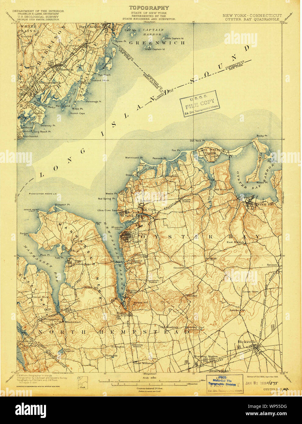 Map of oyster bay new york hi-res stock photography and images - Alamy