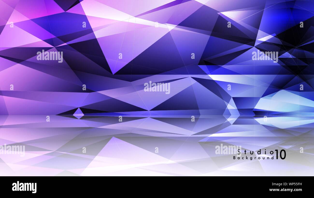 Vector studio background. abstract triangles with colorful gradients ...