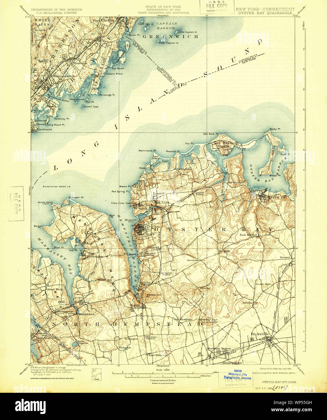 Map of oyster bay hi-res stock photography and images - Alamy