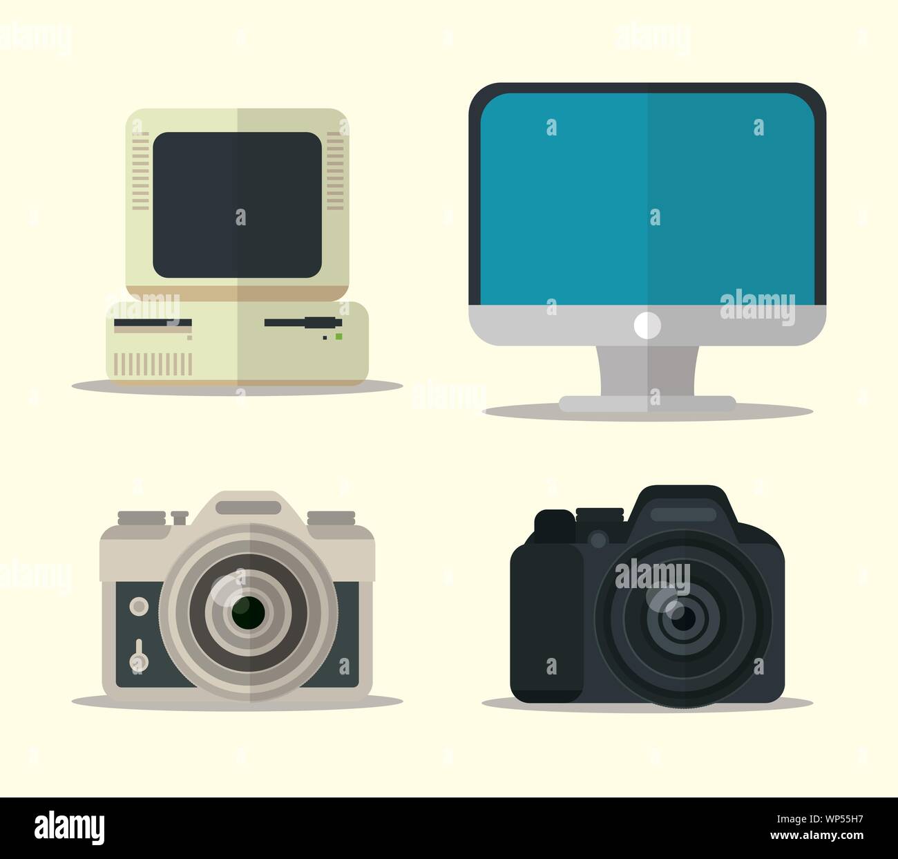 flat design gadgets technology icons Stock Vector Image & Art - Alamy