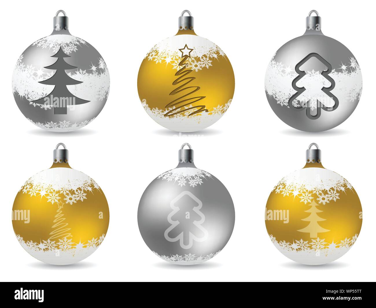 Gray christmas decorations on Stock Vector Images - Alamy