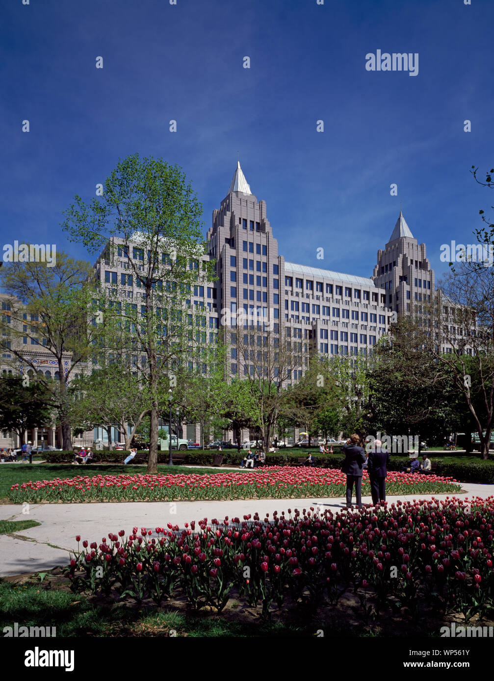 K Street view from Franklin Park in Washington, D.C Stock Photo - Alamy