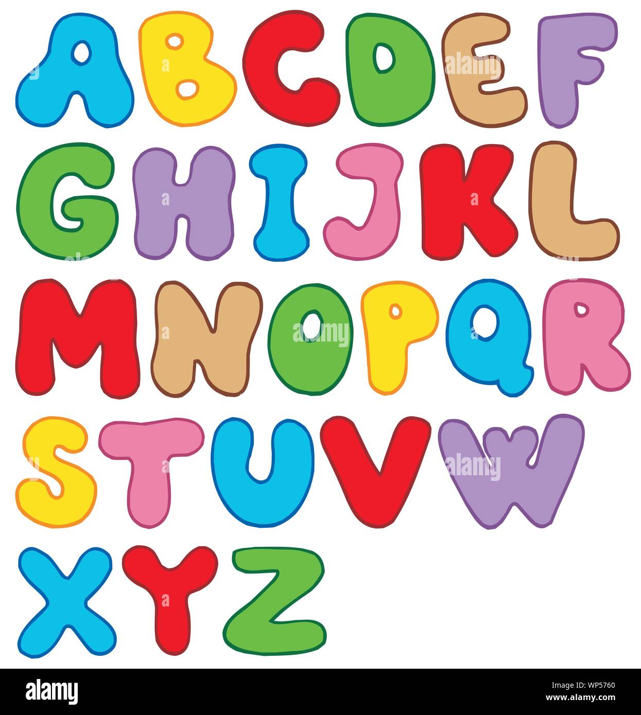 Cartoon alphabet Cut Out Stock Images & Pictures - Alamy