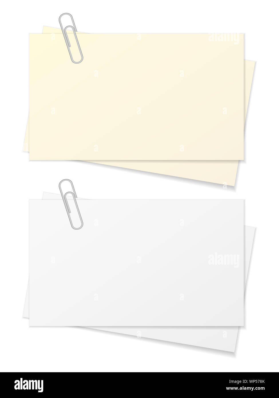 Paper sheet and paper clip on a white background Stock Photo - Alamy