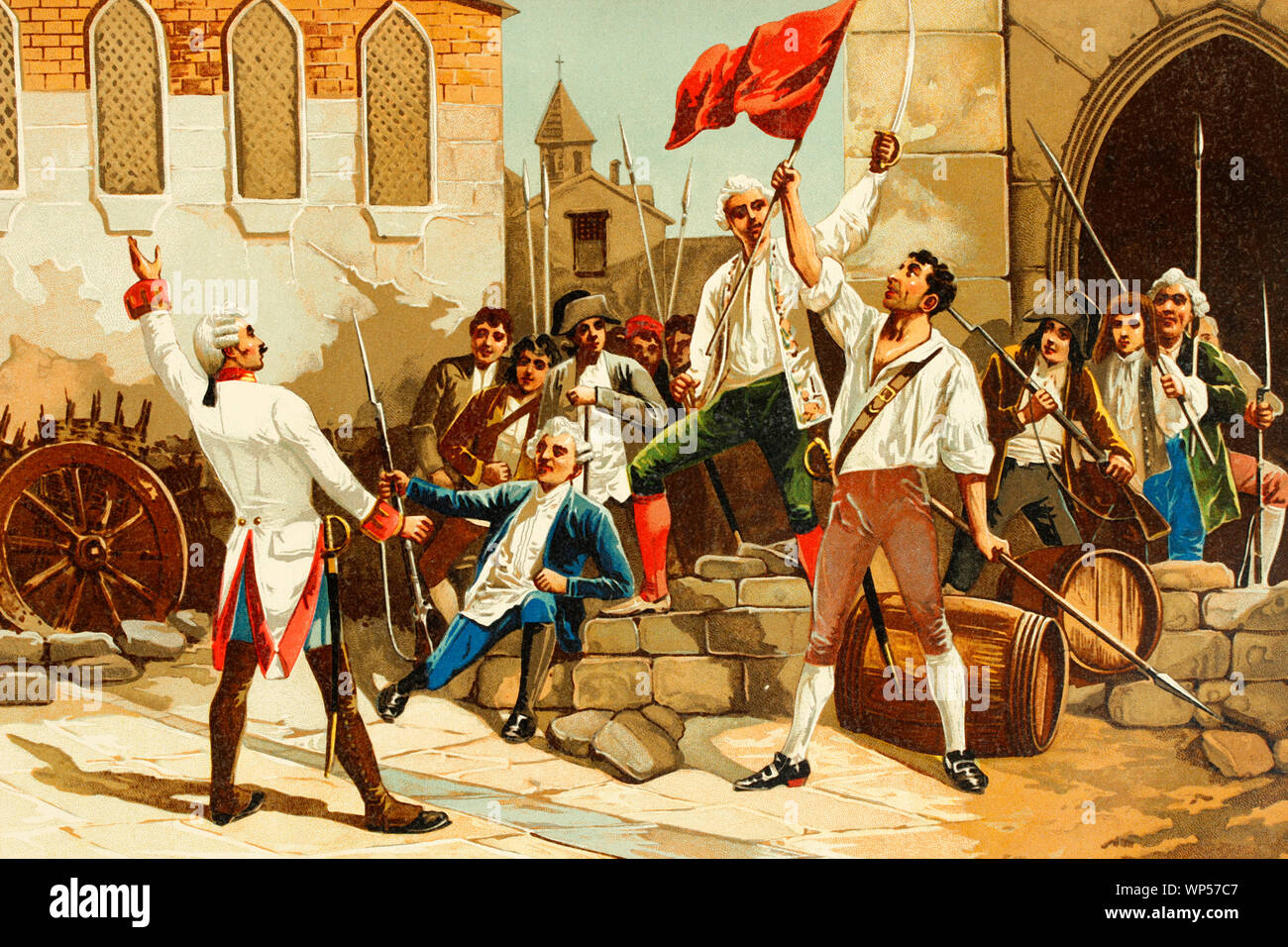 Popular mutiny. French revolution. Antique illustration, Book of ...